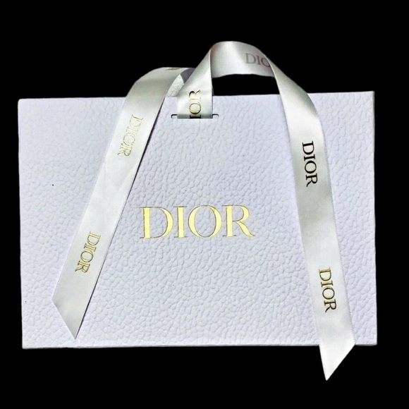CD | Accessories | Dior Clutch Gift Bag White With Ribbon New | Poshmark